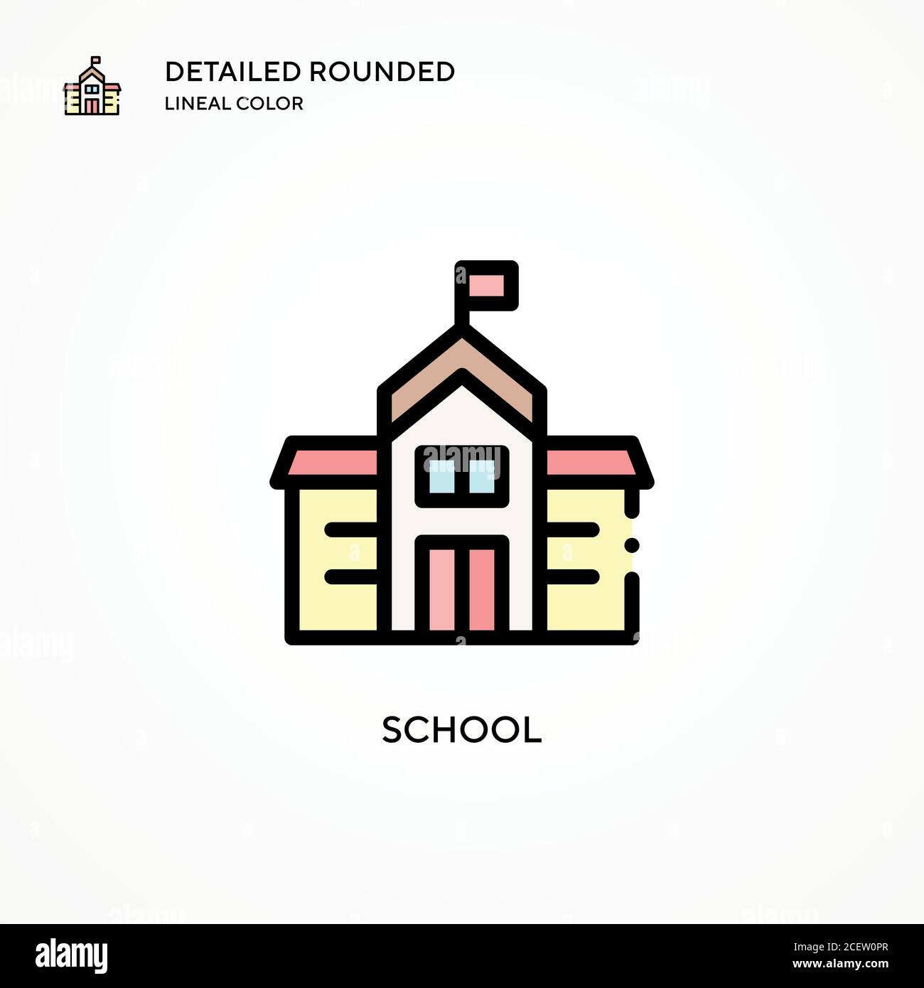 School vector icon. Modern vector illustration concepts. Easy to edit ...