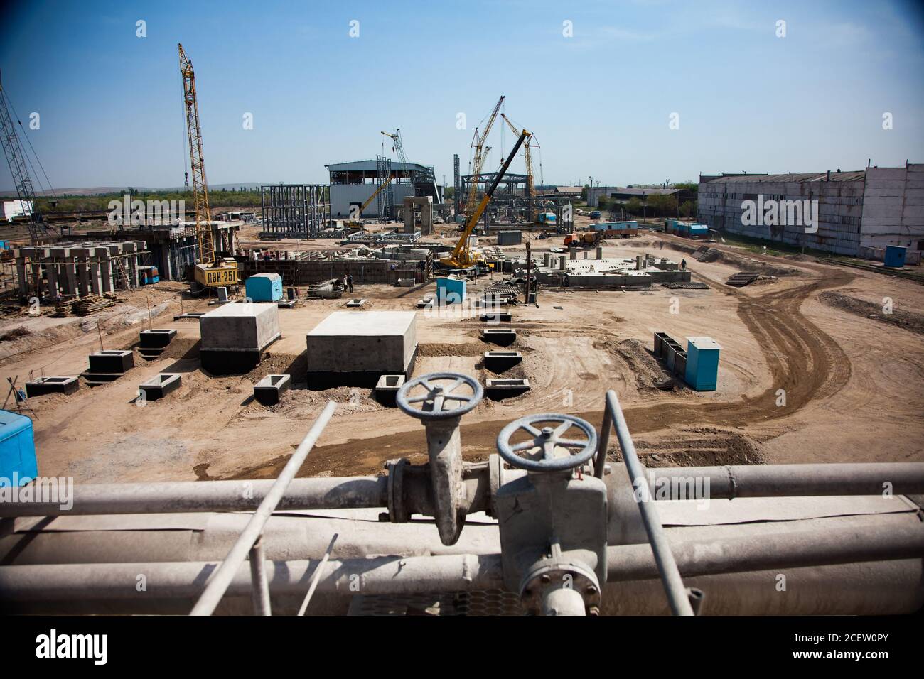 Old phosphate fertilizer plant in modernization. Construction of new ...
