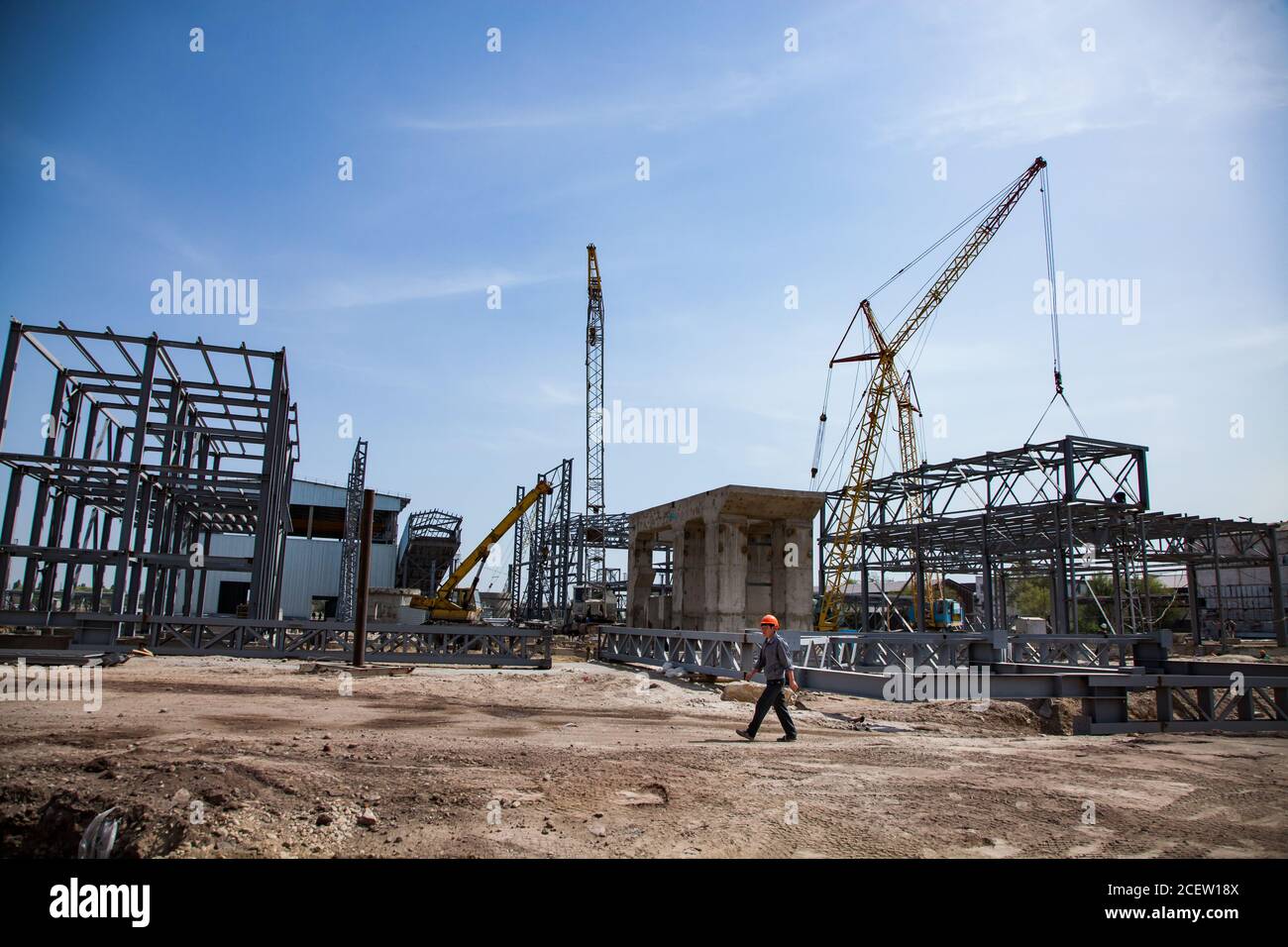 Old phosphate fertilizer plant in modernization. Construction of new ...