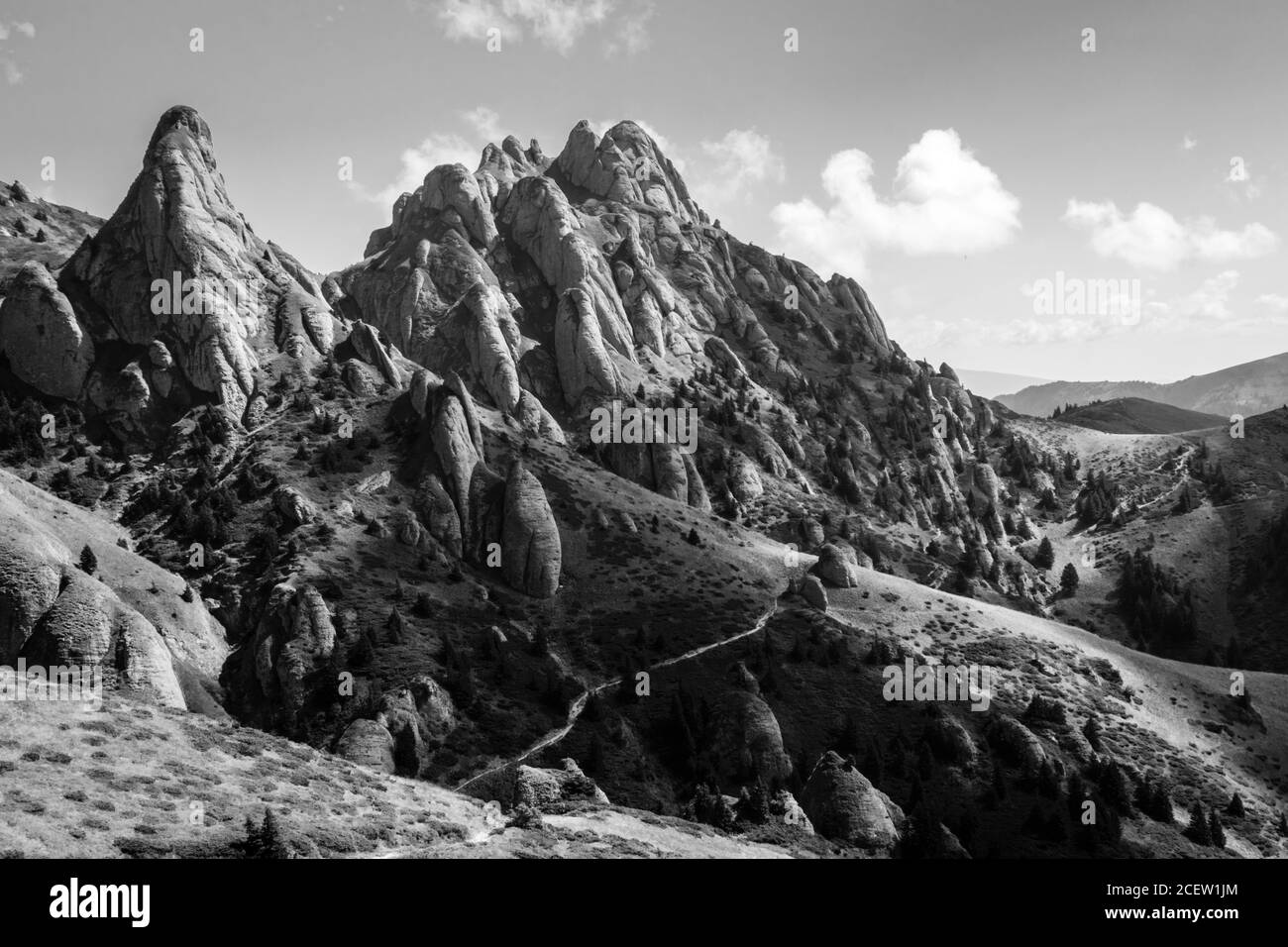 View on green mountain Black and White Stock Photos & Images - Alamy