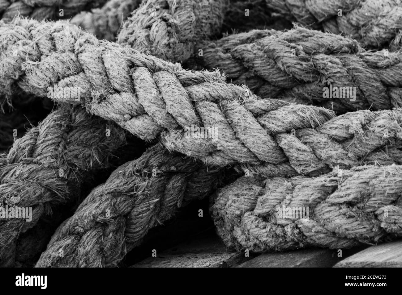 old used nautical ship rope Stock Photo - Alamy