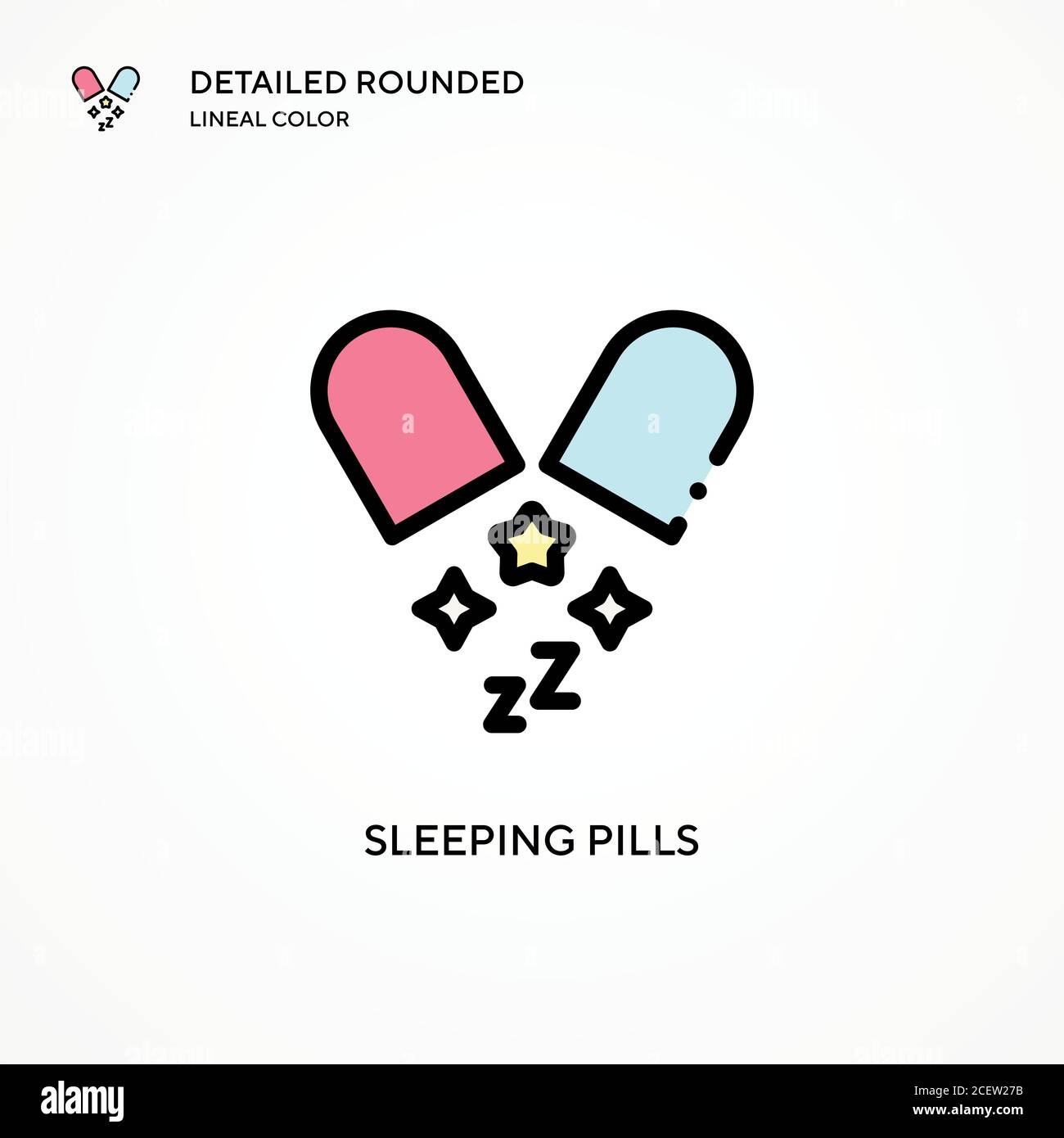Sleeping pills vector icon. Modern vector illustration concepts. Easy ...