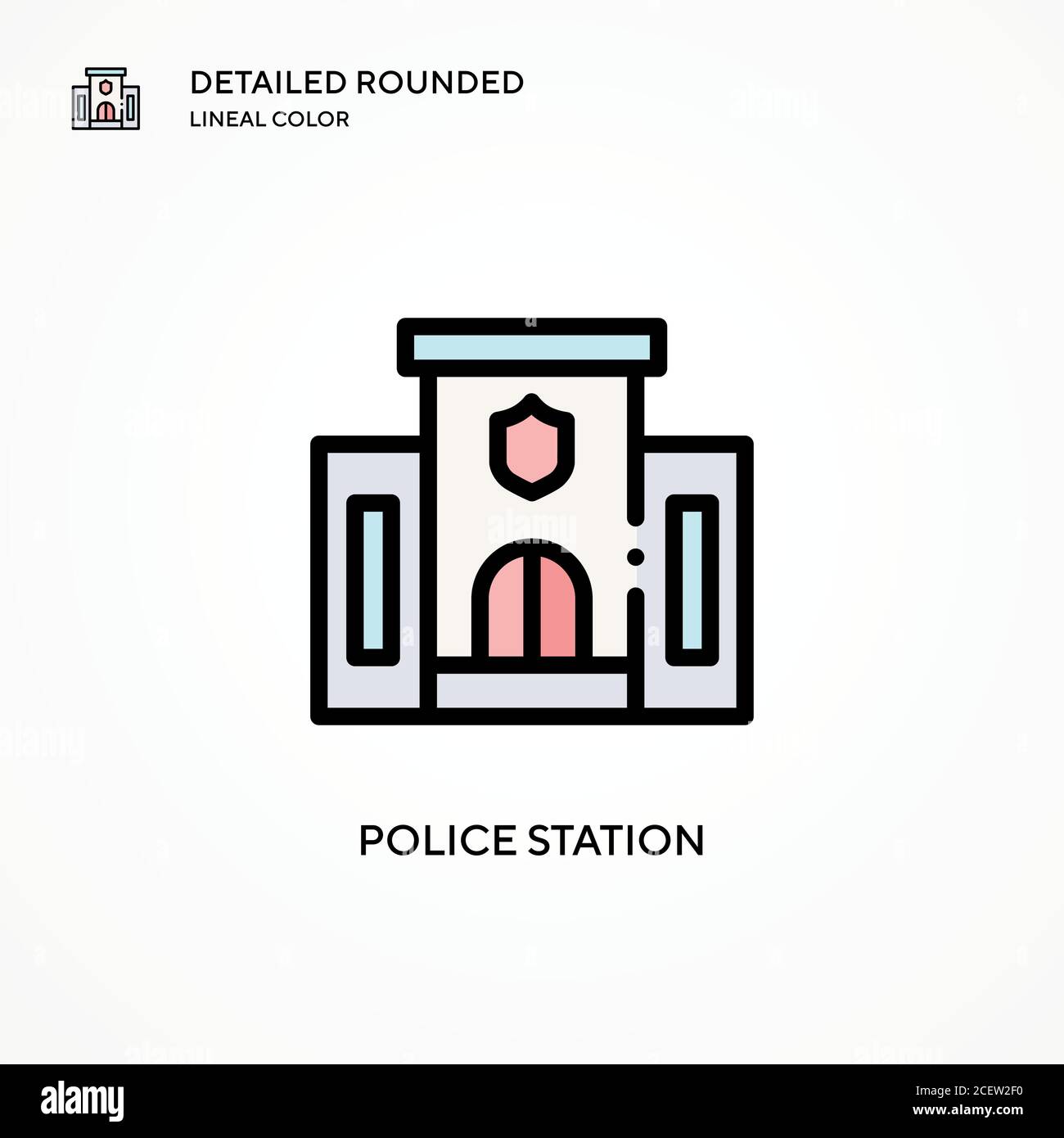 Police station vector icon. Modern vector illustration concepts. Easy ...