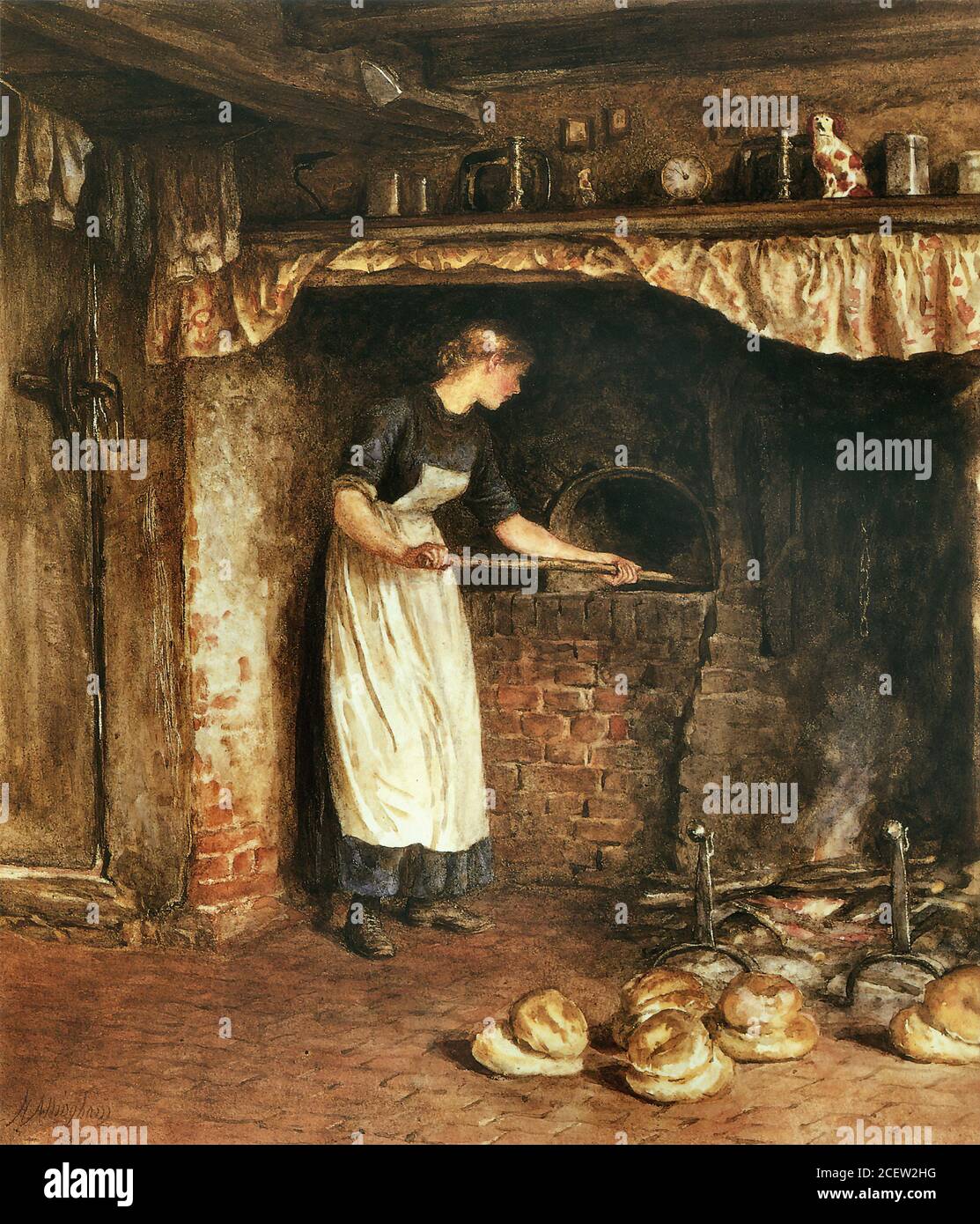 Baking the bread painting hi-res stock photography and images - Alamy