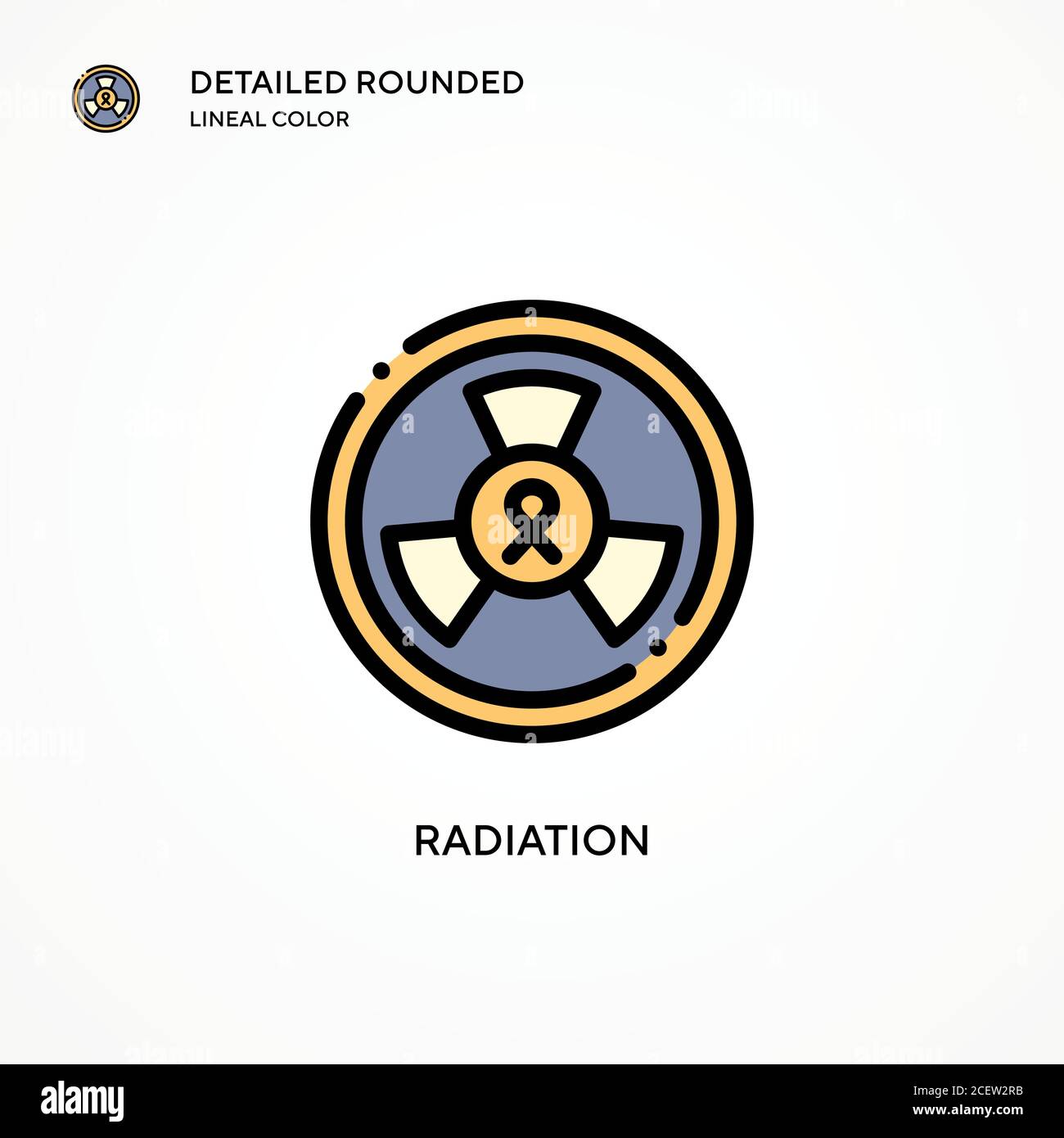 Radiation vector icon. Modern vector illustration concepts. Easy to ...