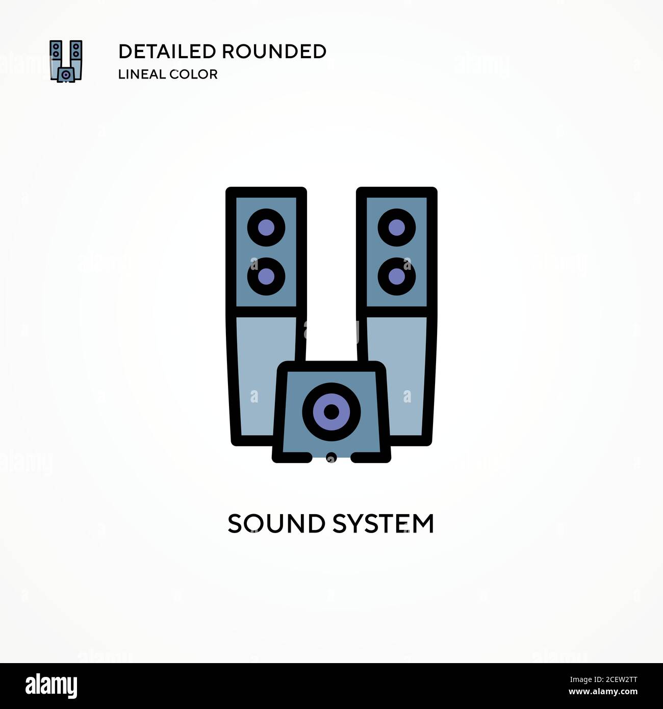 Sound system vector icon. Modern vector illustration concepts. Easy to ...