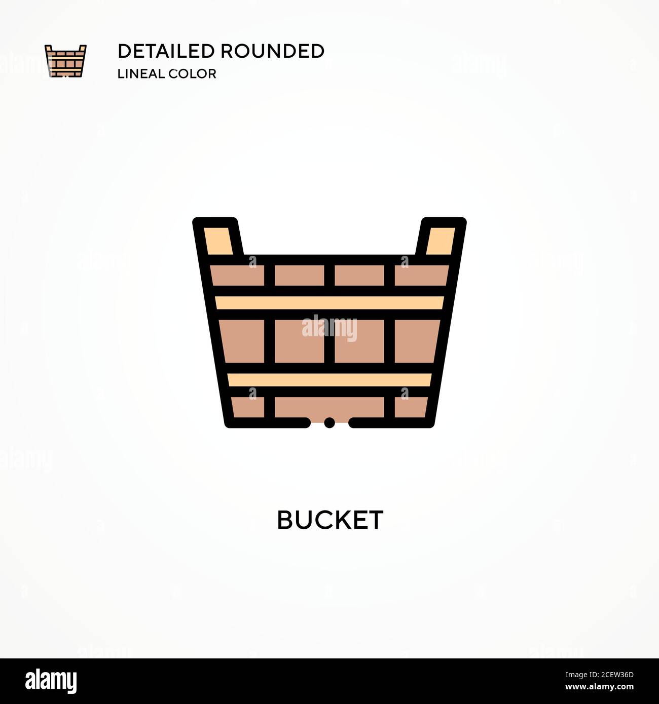 Bucket vector icon. Modern vector illustration concepts. Easy to edit ...