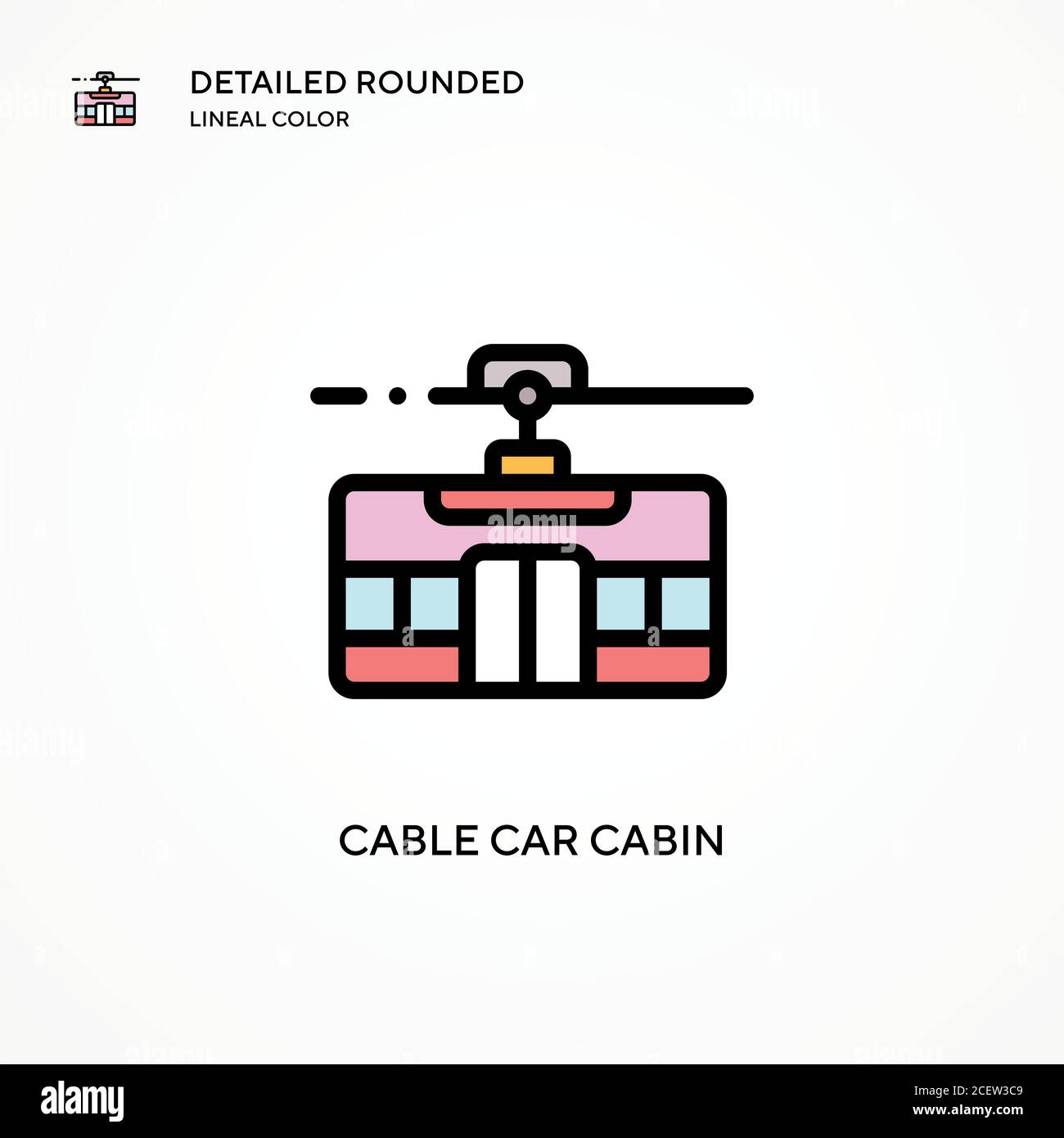Cable car cabin vector icon. Modern vector illustration concepts. Easy ...