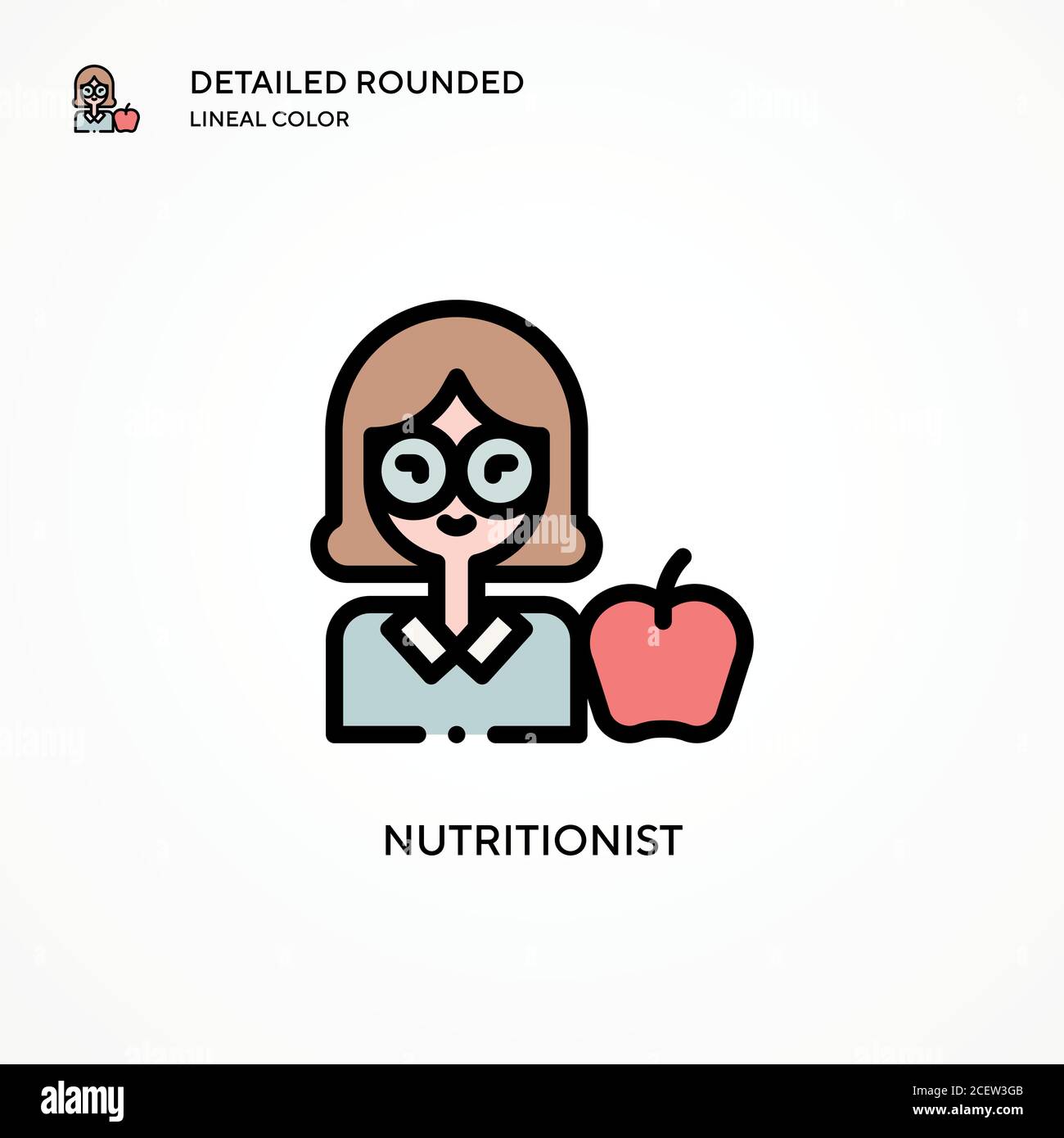 Nutritionist vector icon. Modern vector illustration concepts. Easy to ...