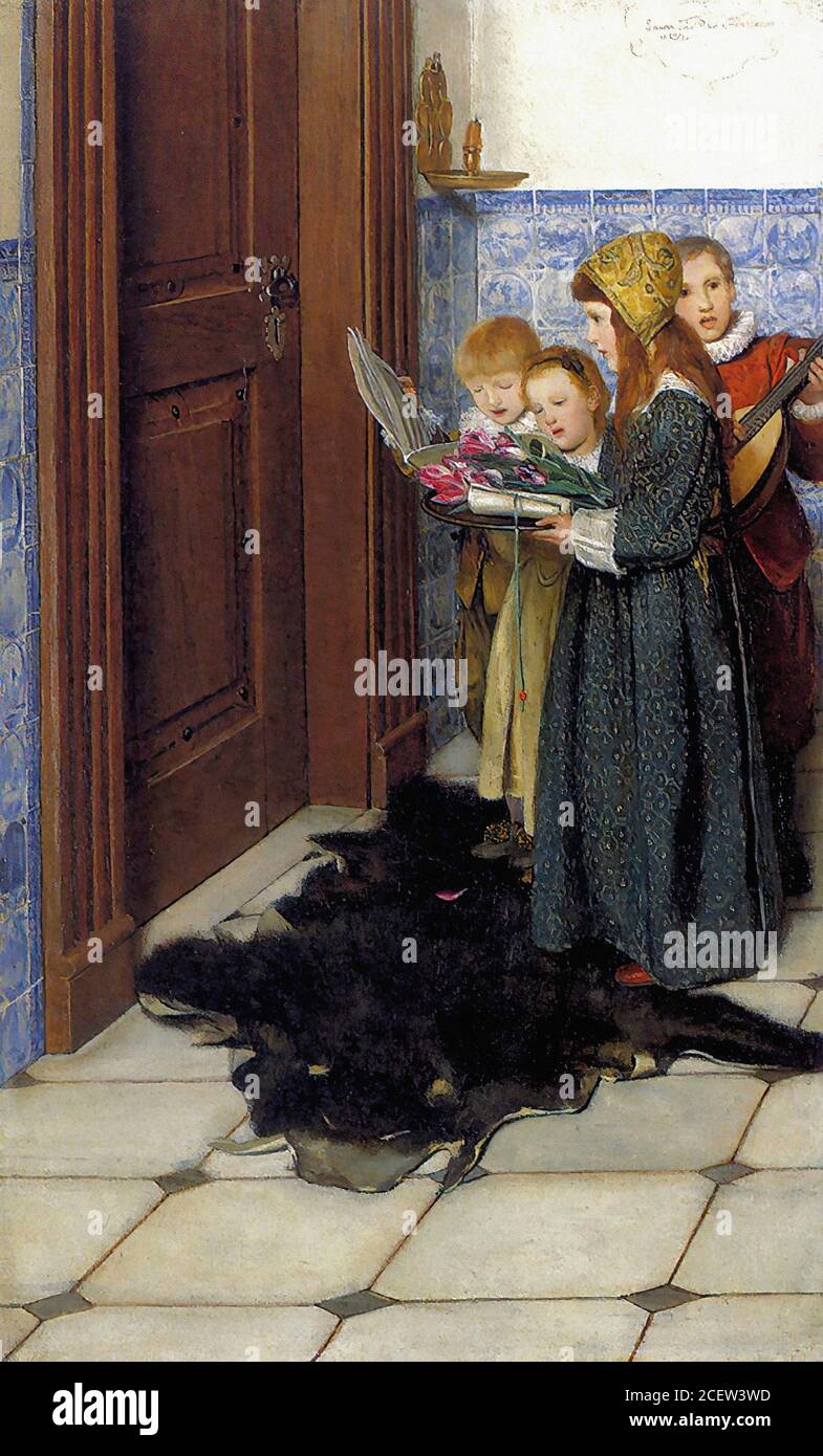 Alma-Tadema Laura Teresa - a Carol - British School - 19th Century ...