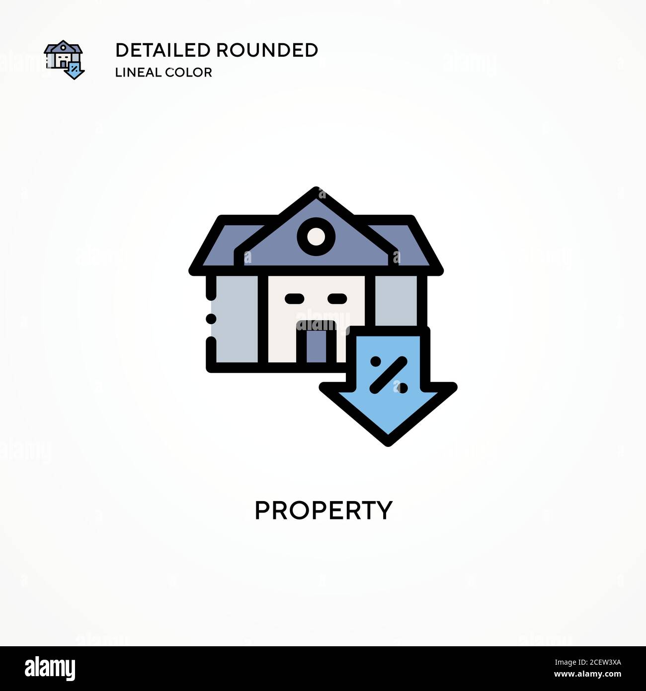 Property vector icon. Modern vector illustration concepts. Easy to edit ...