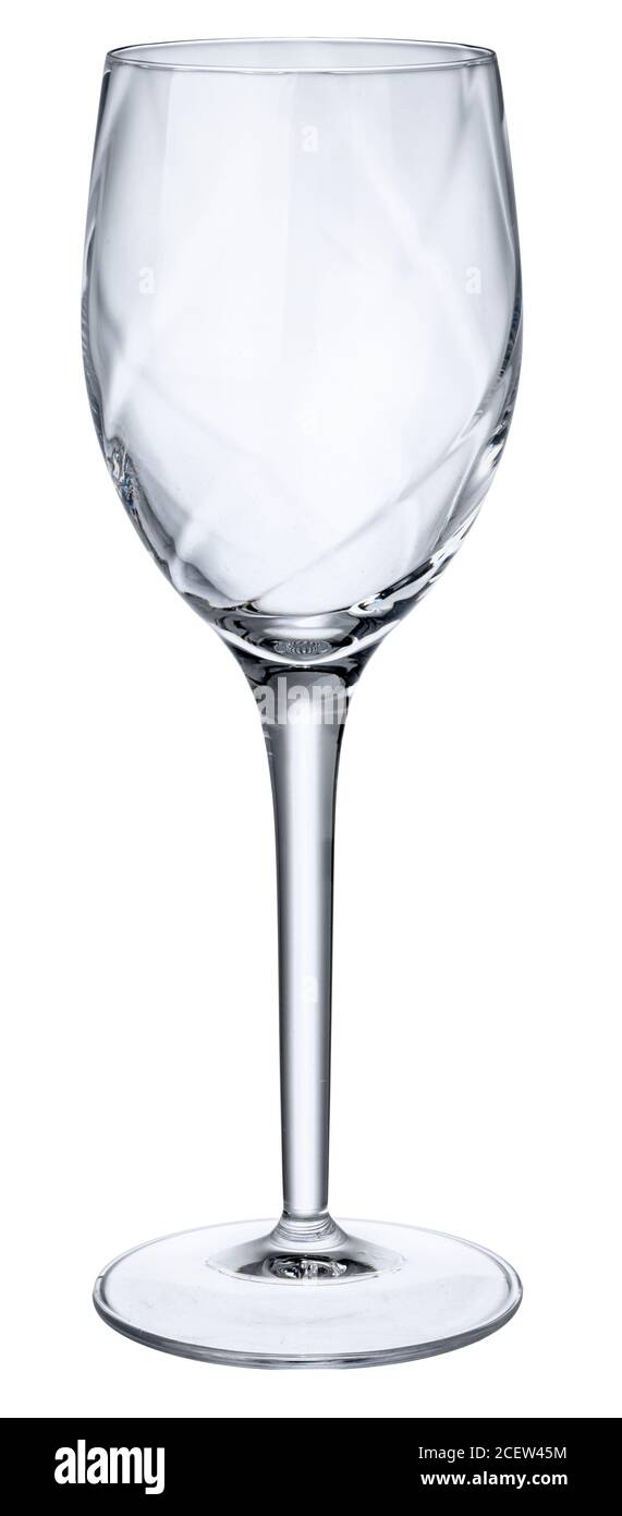 Empty wine glass isolated on white background Stock Photo - Alamy