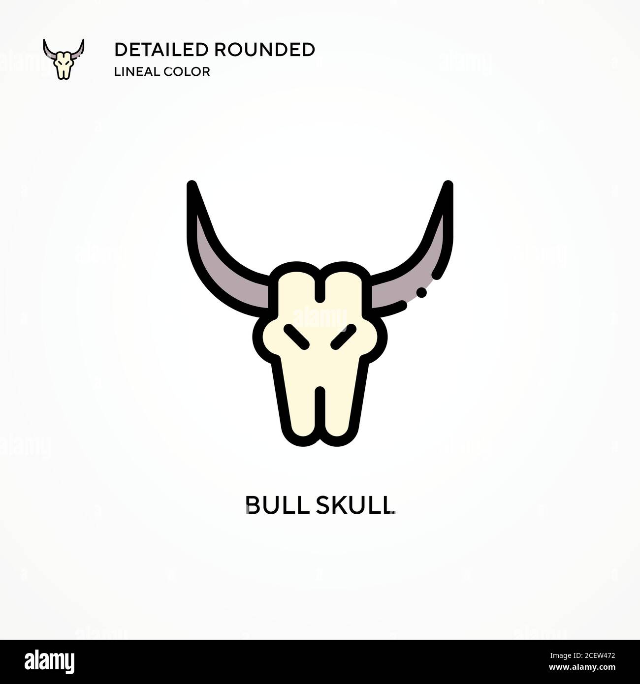 Bull skull vector icon. Modern vector illustration concepts. Easy to ...