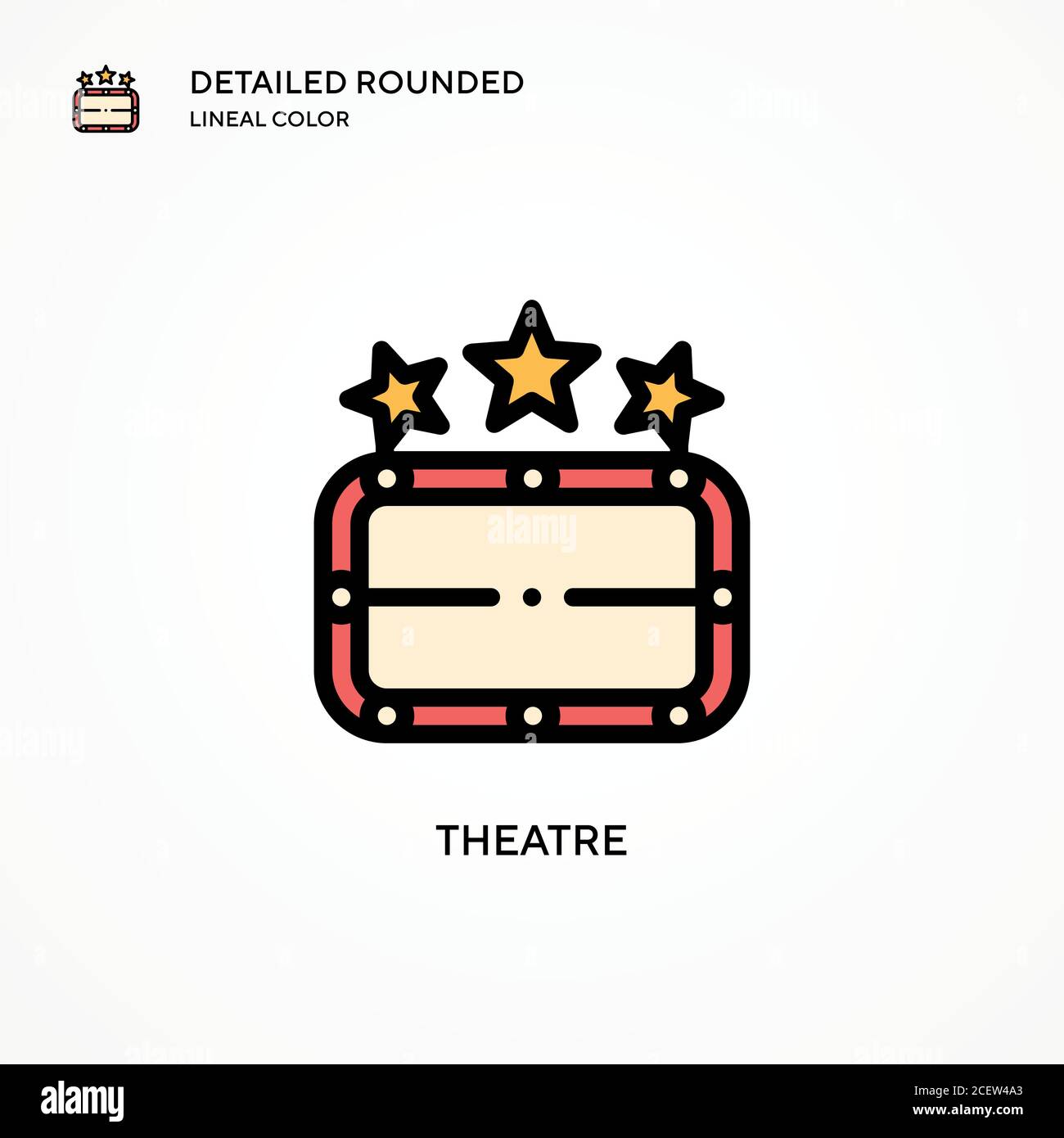 Theatre vector icon. Modern vector illustration concepts. Easy to edit ...