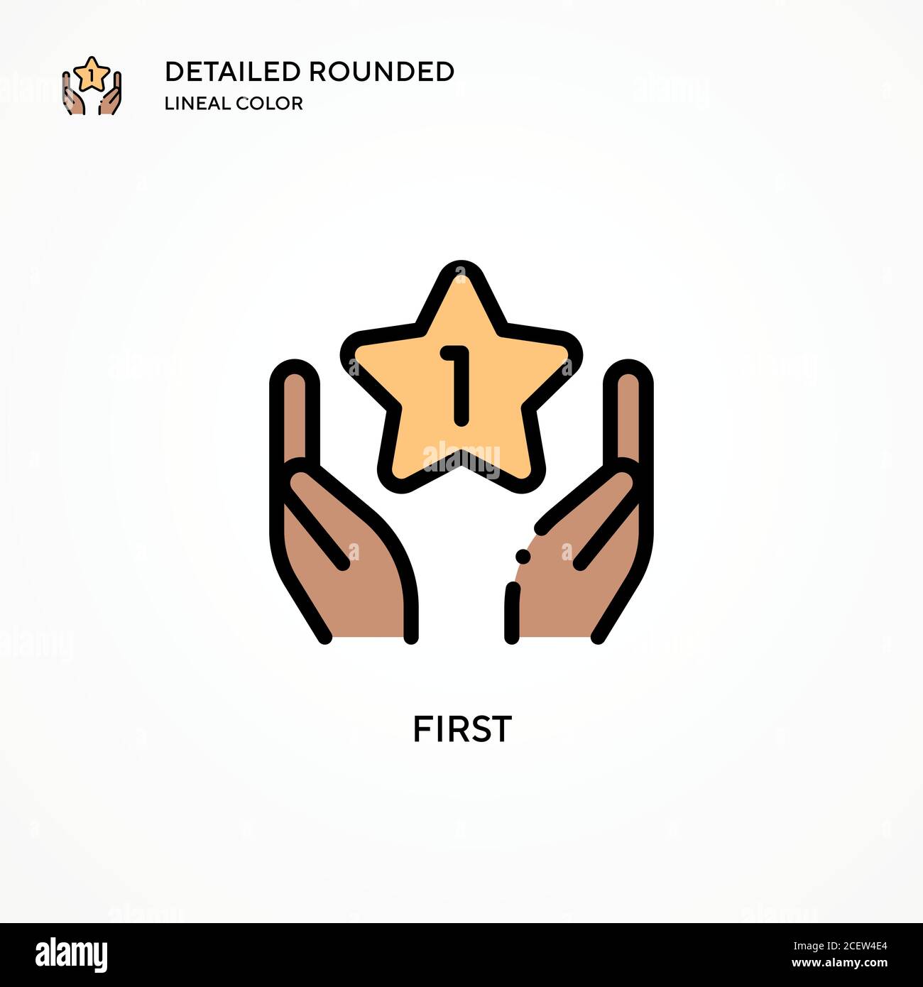 First vector icon. Modern vector illustration concepts. Easy to edit ...