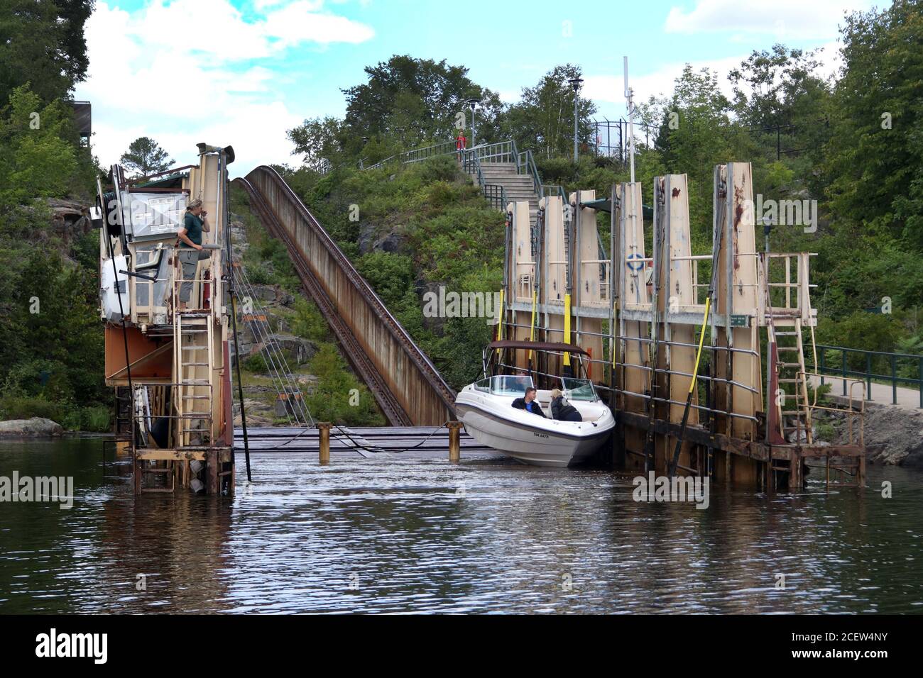 Big Chute Marine Railway at Big Chute Ontario Stock Photo - Alamy