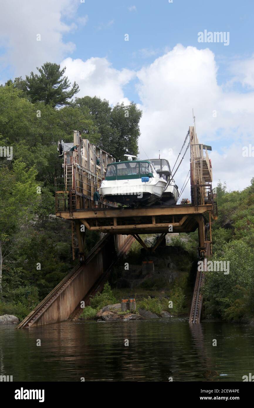 Big Chute Marine Railway at Big Chute Ontario Stock Photo - Alamy