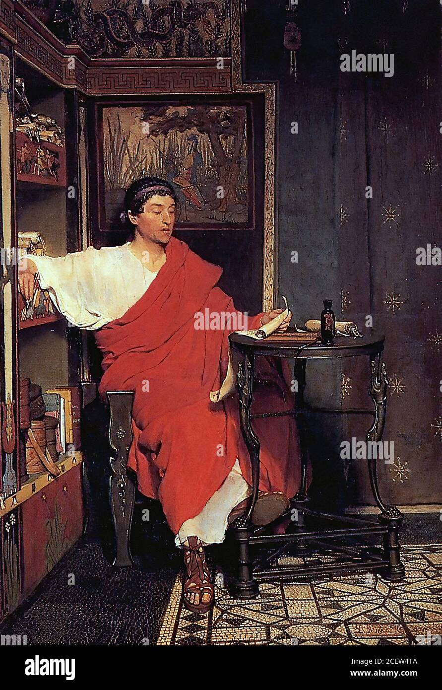 Alma-Tadema Lawrence - a Roman Scribe - British School - 19th Century ...