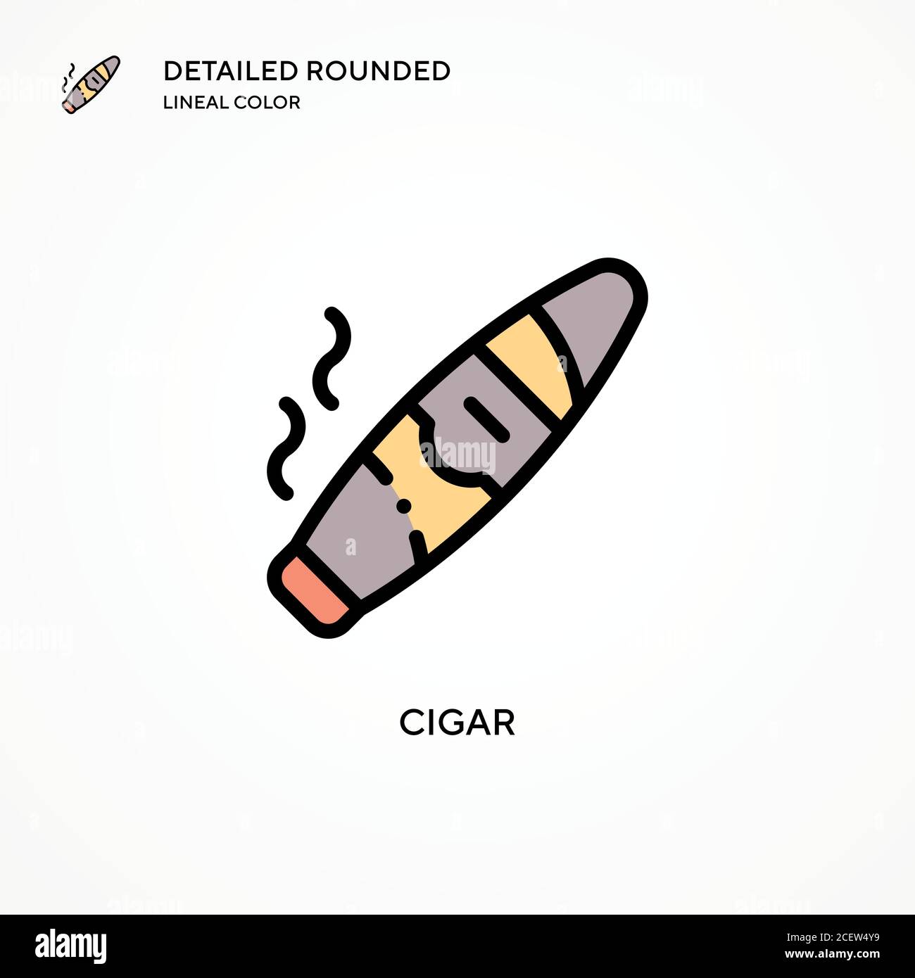 Cigar vector icon. Modern vector illustration concepts. Easy to edit ...