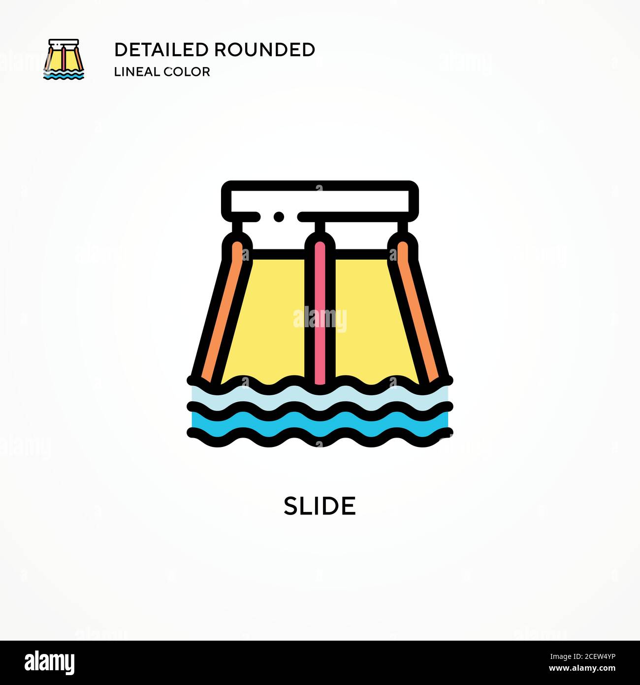 Slide vector icon. Modern vector illustration concepts. Easy to edit ...