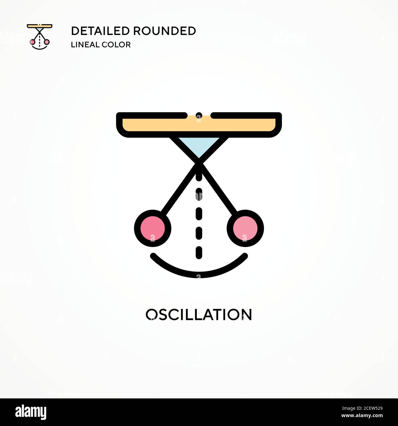 Oscillation vector icon. Modern vector illustration concepts. Easy to ...