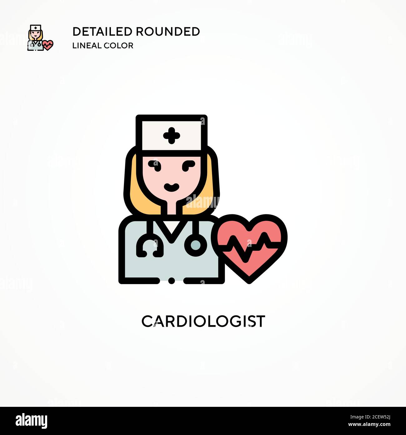 Cardiologist vector icon. Modern vector illustration concepts. Easy to ...