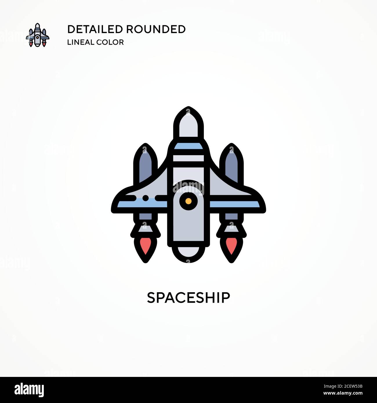 Spaceship vector icon. Modern vector illustration concepts. Easy to ...
