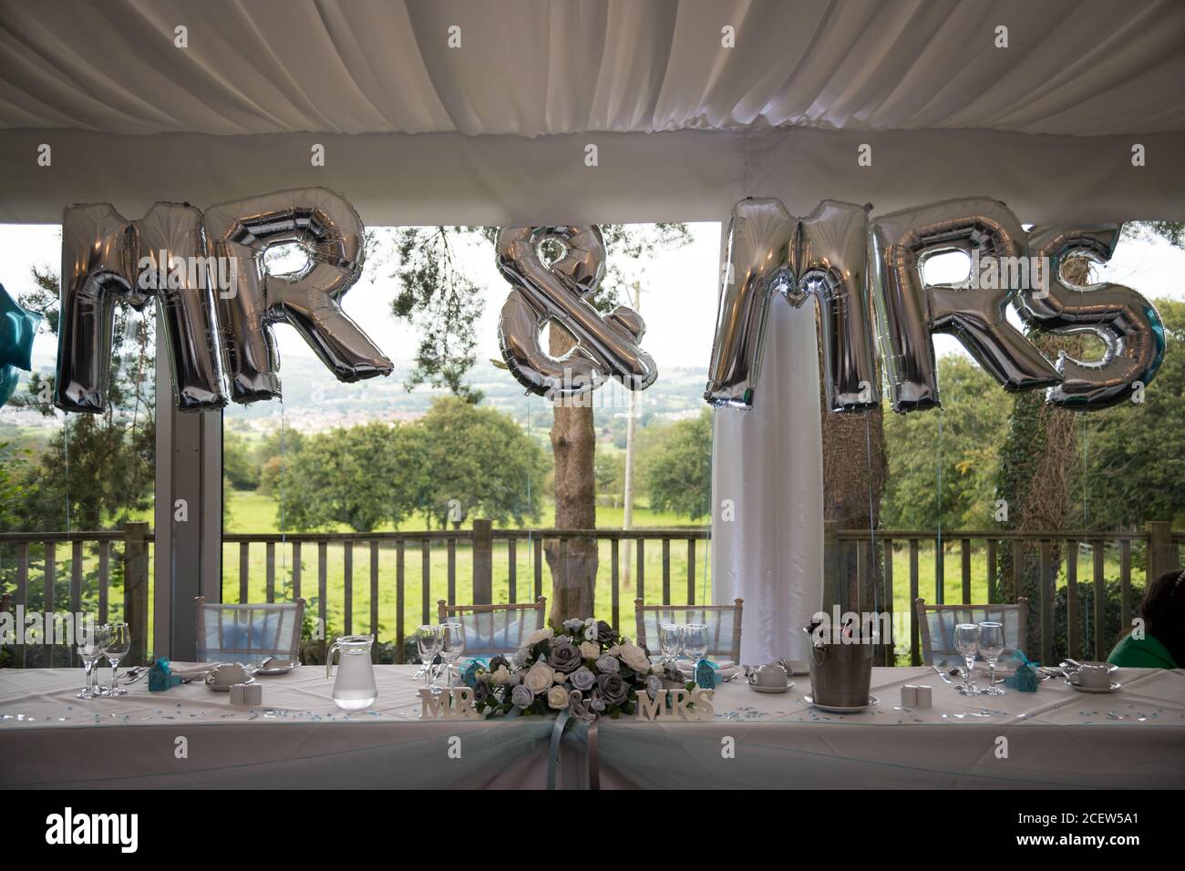 Mr & Mrs Positions for bride and groom at top table in wedding ...