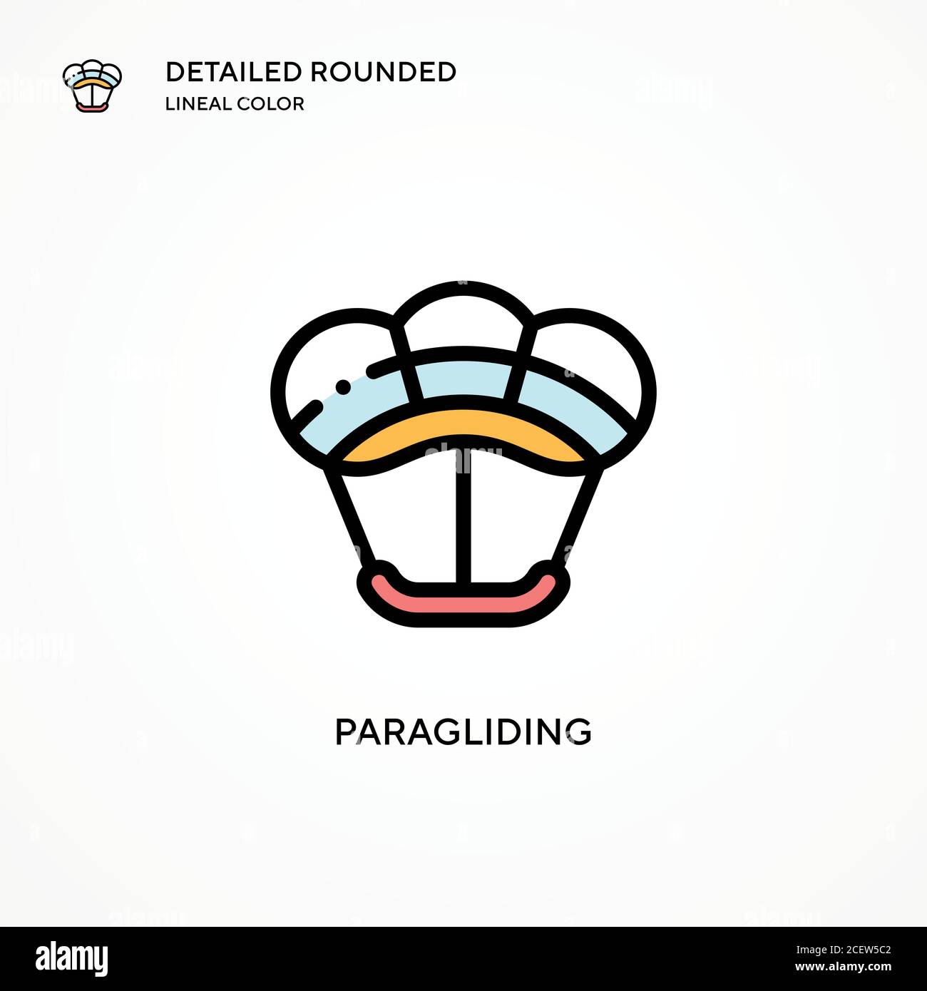 Paragliding vector icon. Modern vector illustration concepts. Easy to ...
