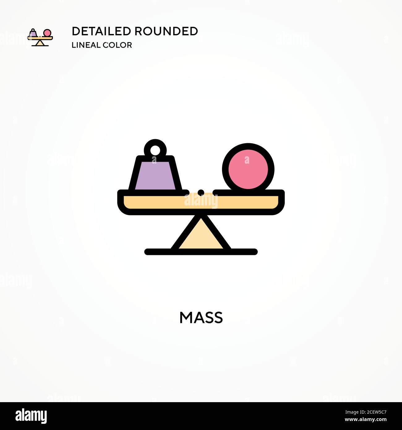 Mass vector icon. Modern vector illustration concepts. Easy to edit and ...