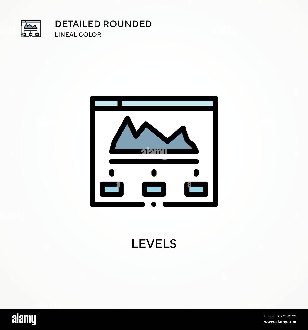 Levels vector icon. Modern vector illustration concepts. Easy to edit and customize Stock Vector ...