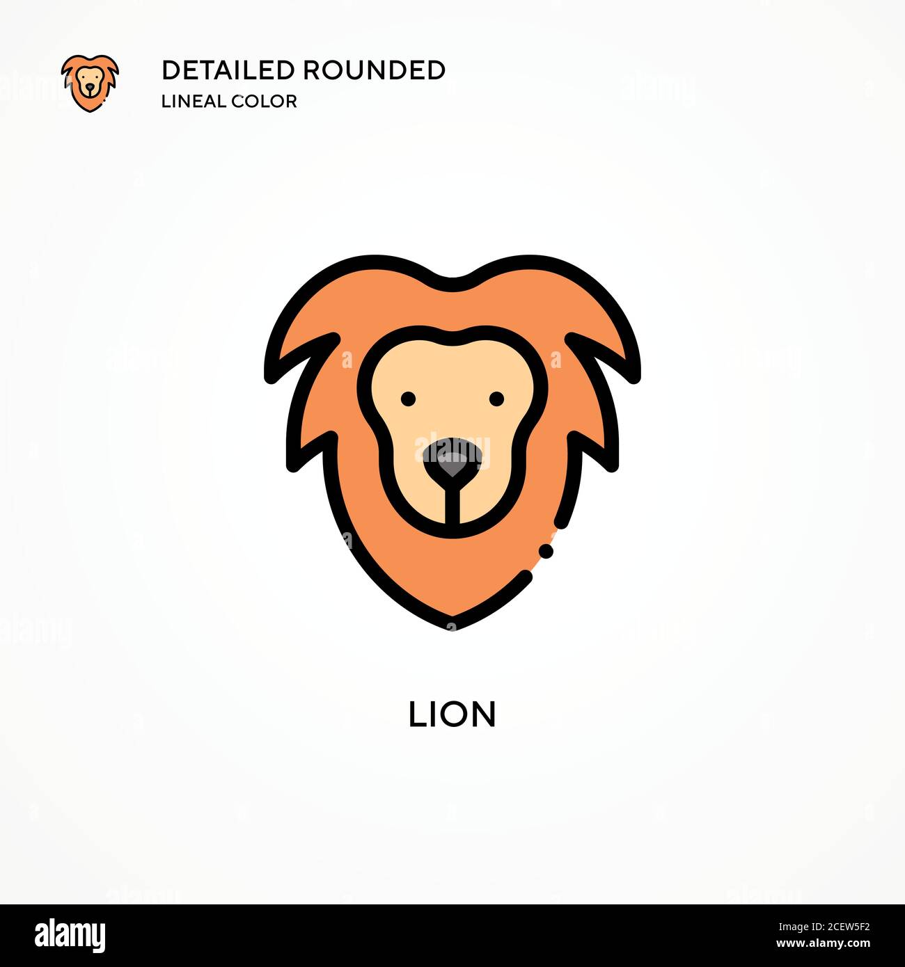 Lion vector icon. Modern vector illustration concepts. Easy to edit and ...