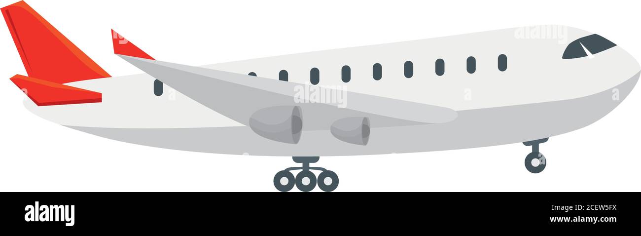 modern airliner flying, commercial passenger aircraft Stock Vector ...