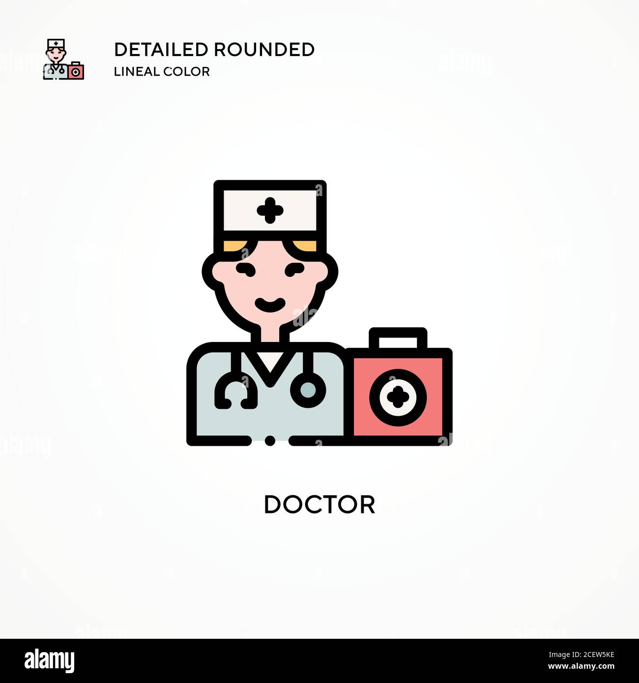 Doctor vector icon. Modern vector illustration concepts. Easy to edit ...