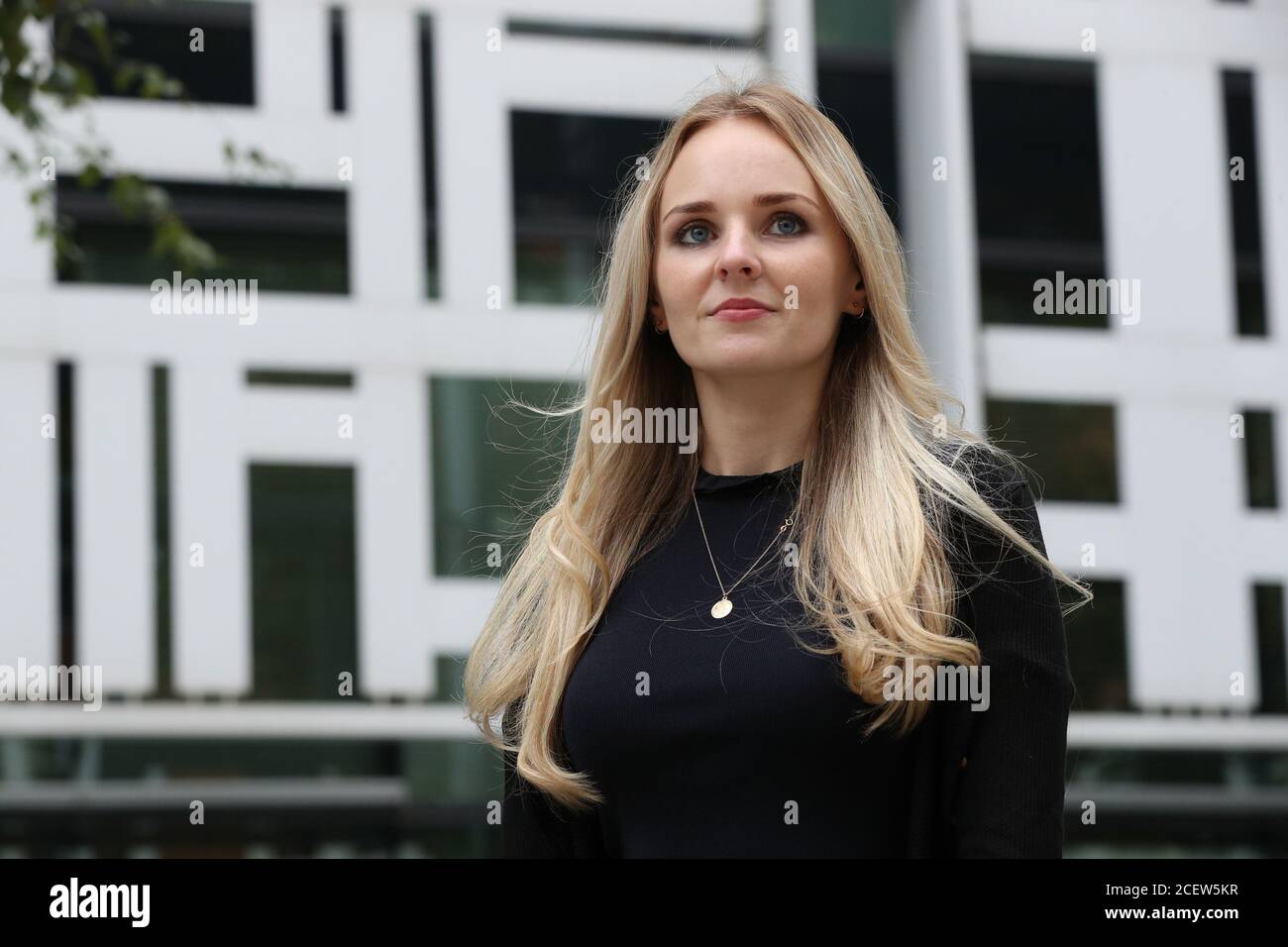 Lissie Harper, the widow of Pc Andrew Harper, outside the Home Office ...