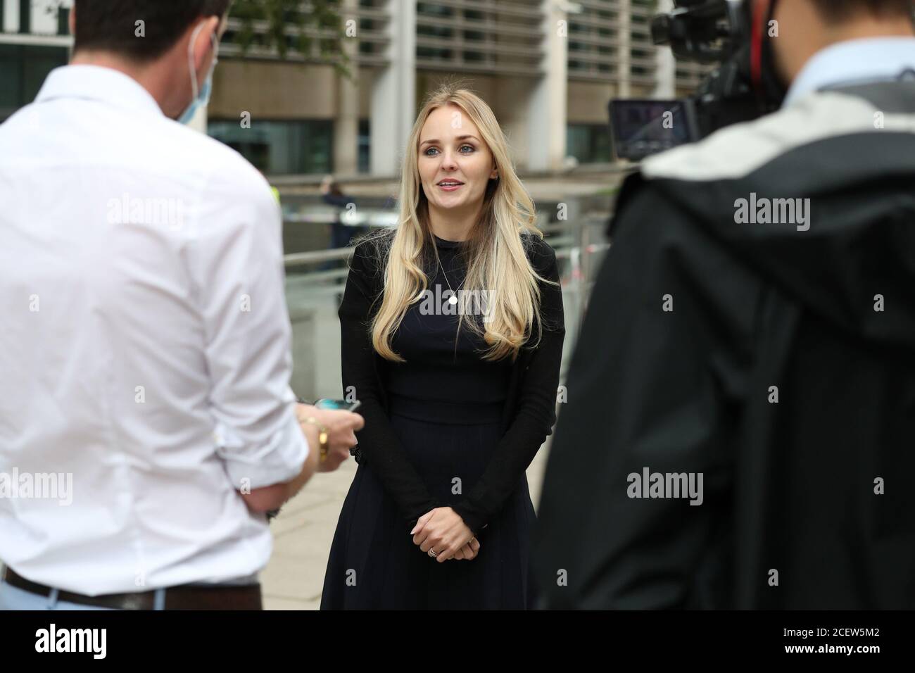 Lissie Harper, the widow of Pc Andrew Harper, outside the Home Office ...