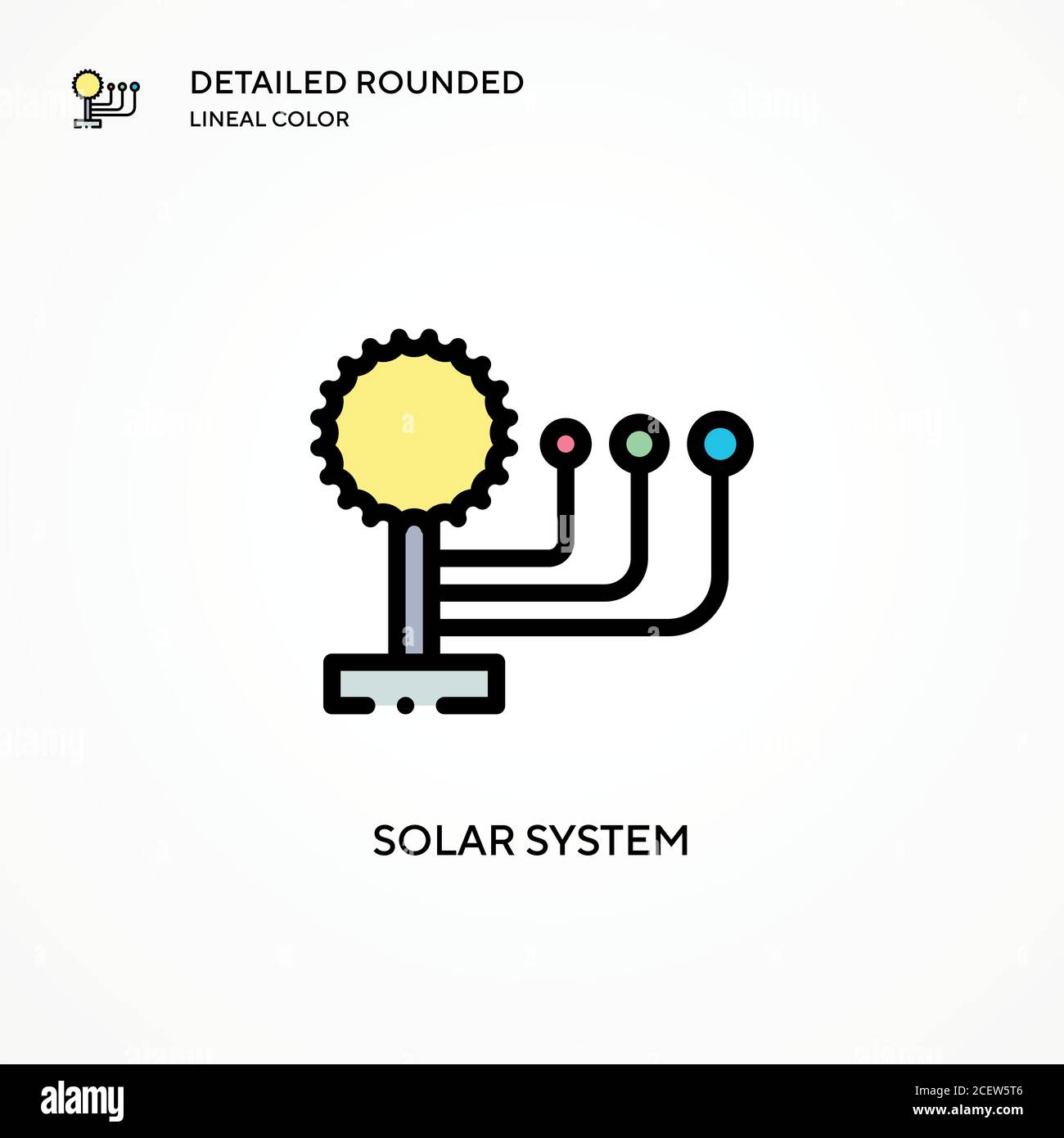Solar system vector icon. Modern vector illustration concepts. Easy to ...
