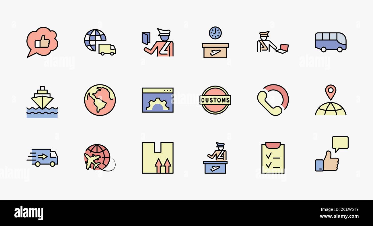 Customs icon hi-res stock photography and images - Alamy