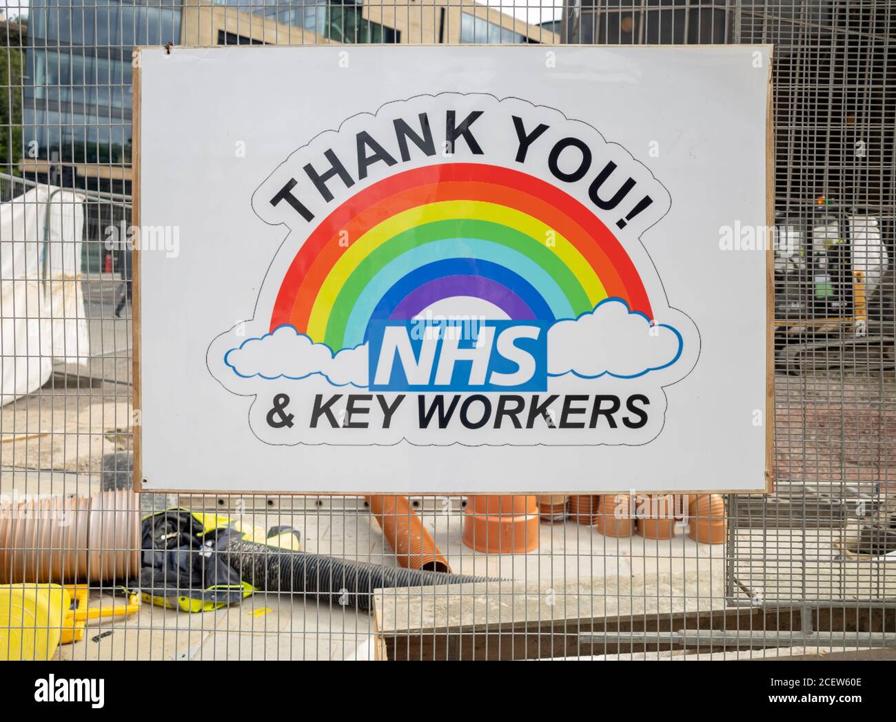 Thank you key workers sign hi-res stock photography and images - Alamy