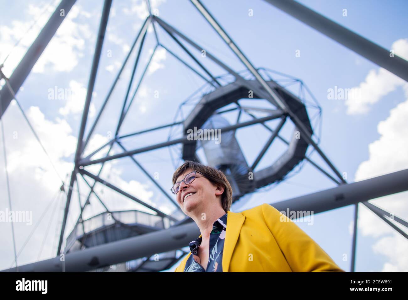 Bottrop, Germany. 02nd Sep, 2020. Saskia Esken, party leader of the SPD ...