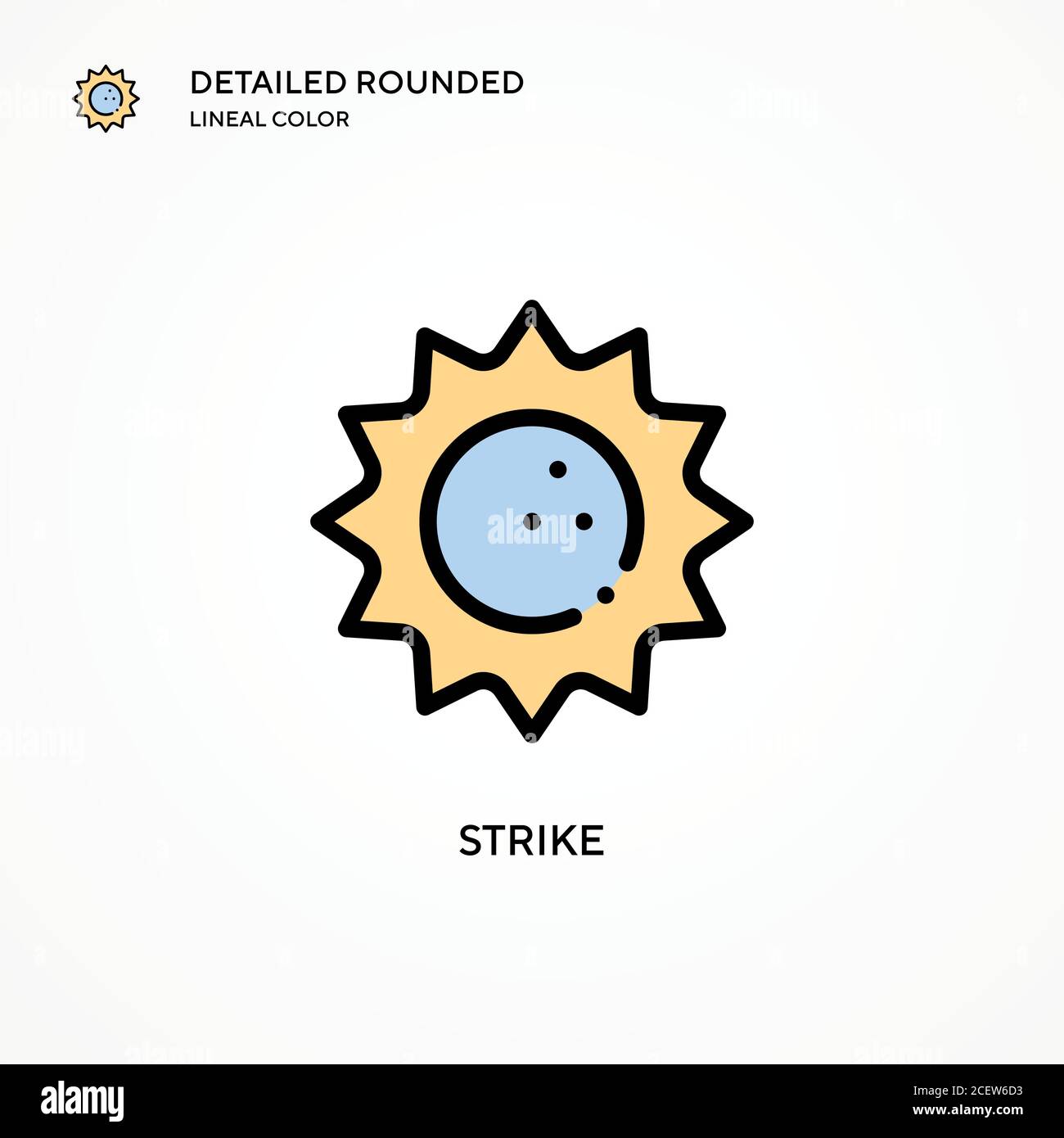 Strike vector icon. Modern vector illustration concepts. Easy to edit ...