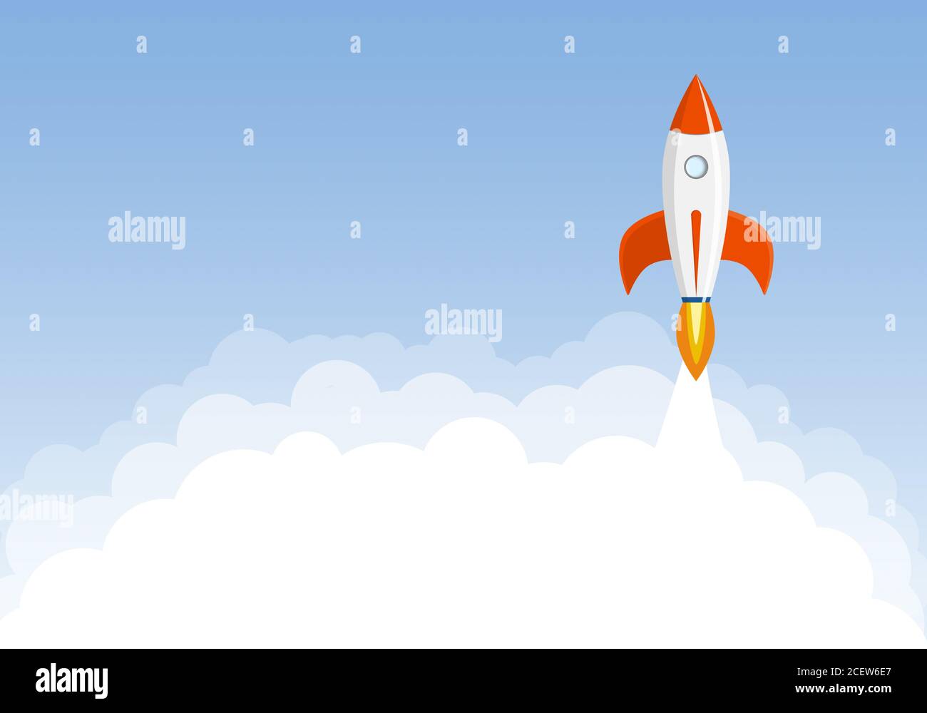Rocket takes off into outer space Stock Photo - Alamy