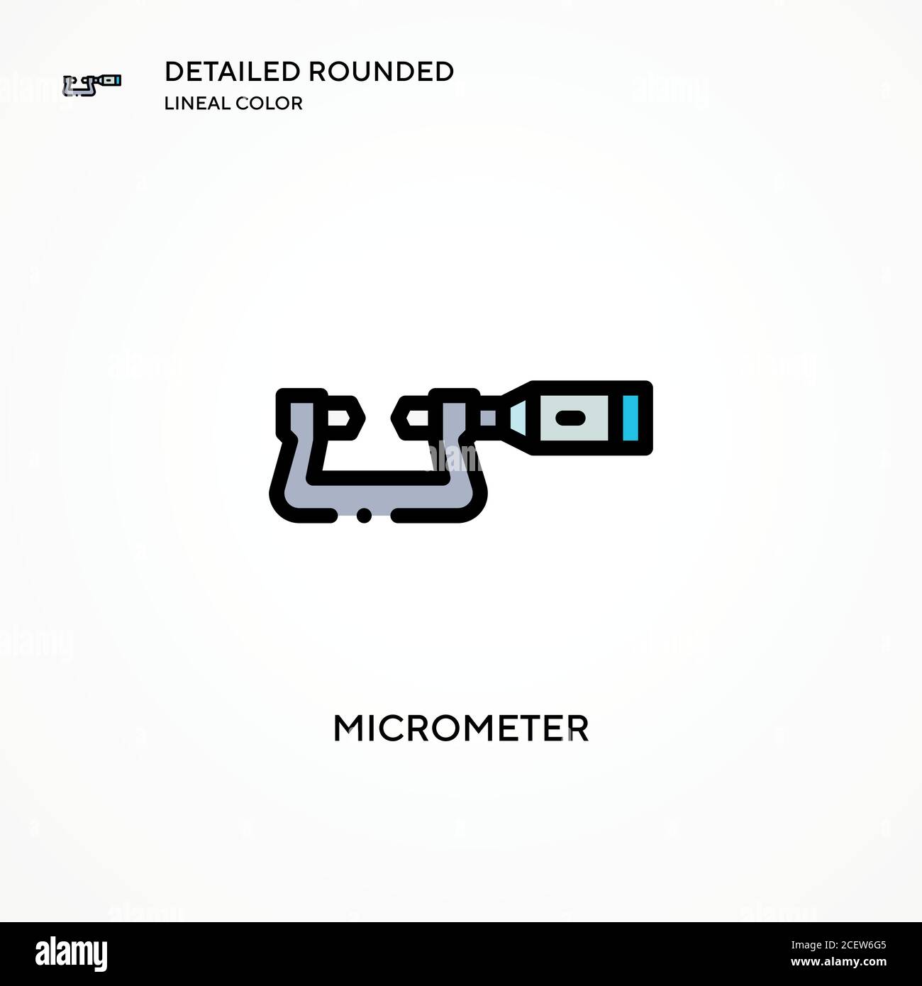 Micrometer vector icon. Modern vector illustration concepts. Easy to ...