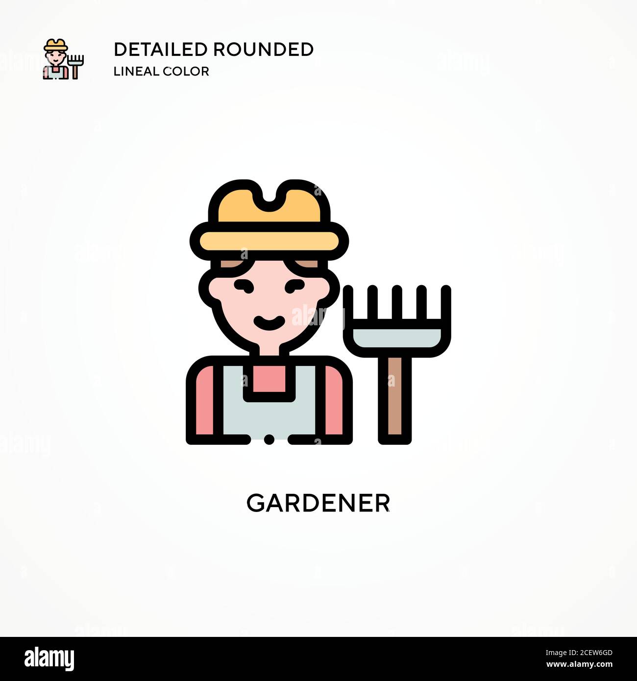 Gardener vector icon. Modern vector illustration concepts. Easy to edit ...