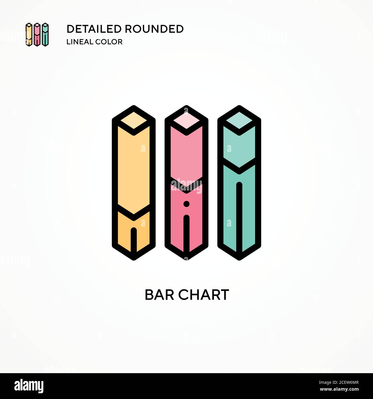 Bar chart vector icon. Modern vector illustration concepts. Easy to ...