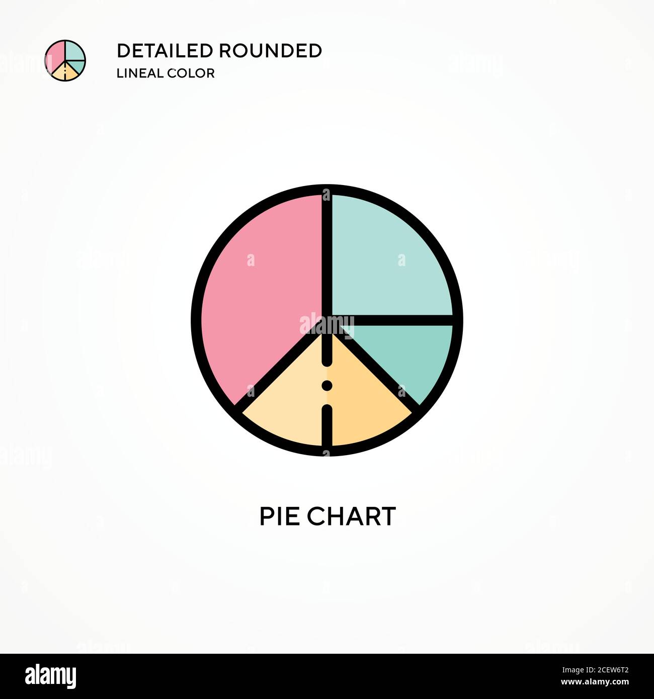 Pie chart vector icon. Modern vector illustration concepts. Easy to ...