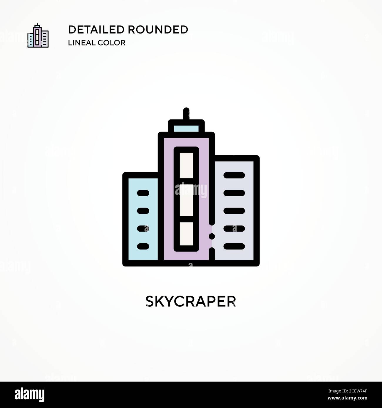 Skycraper vector icon. Modern vector illustration concepts. Easy to ...