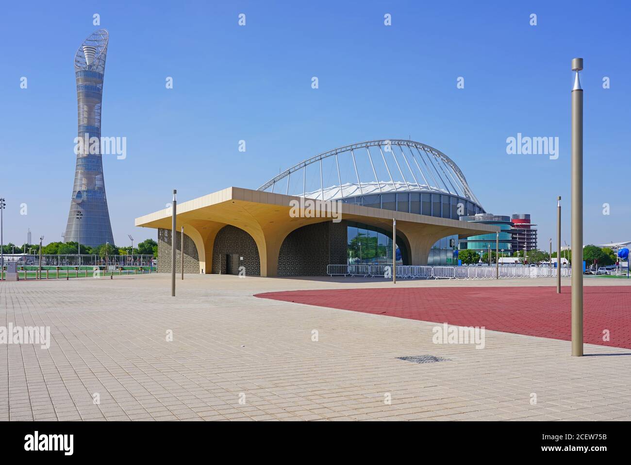 DOHA, QATAR -12 DEC 2019- View of a Qatar Metro station, a new rapid ...