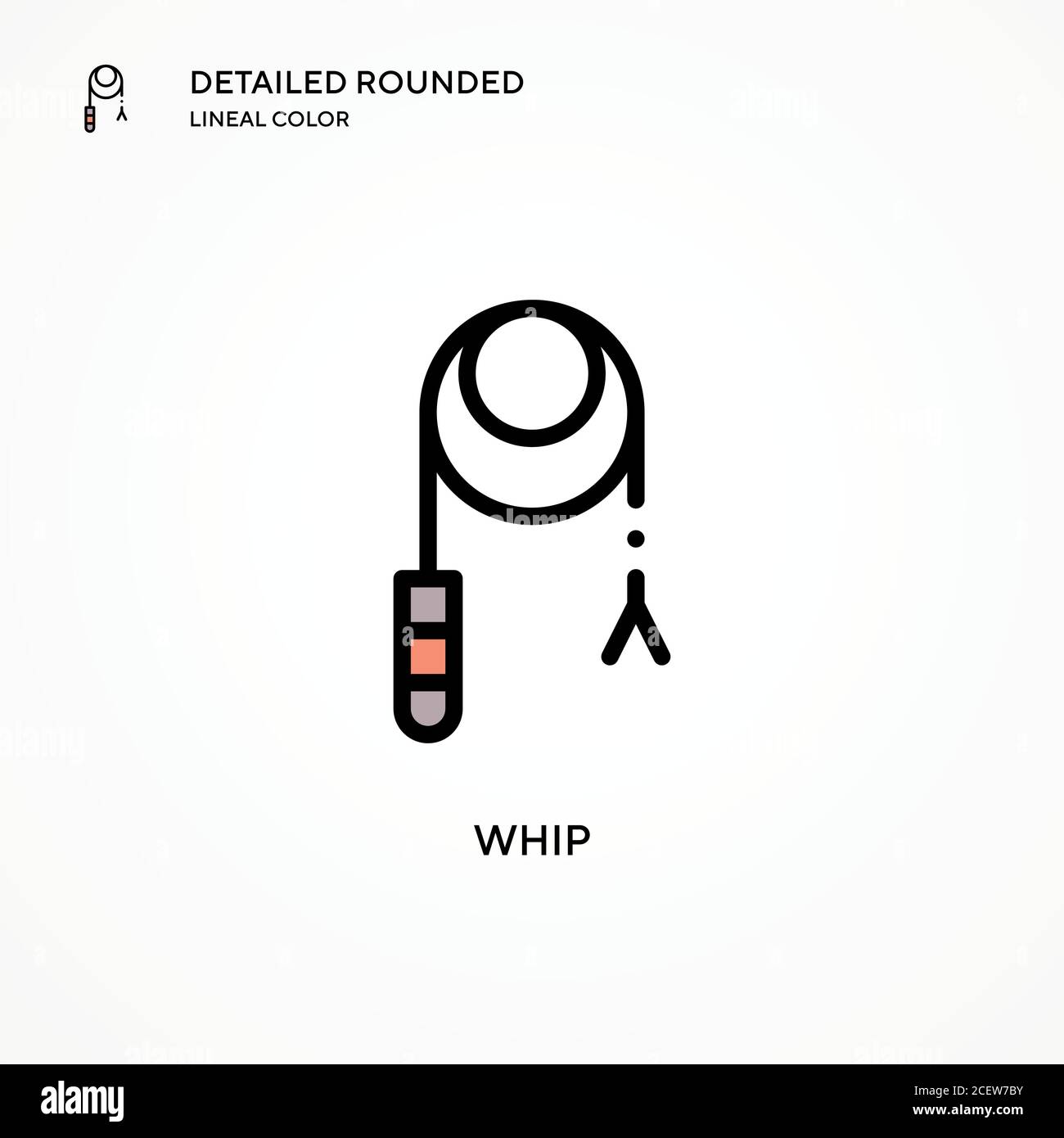 Whip vector icon. Modern vector illustration concepts. Easy to edit and ...