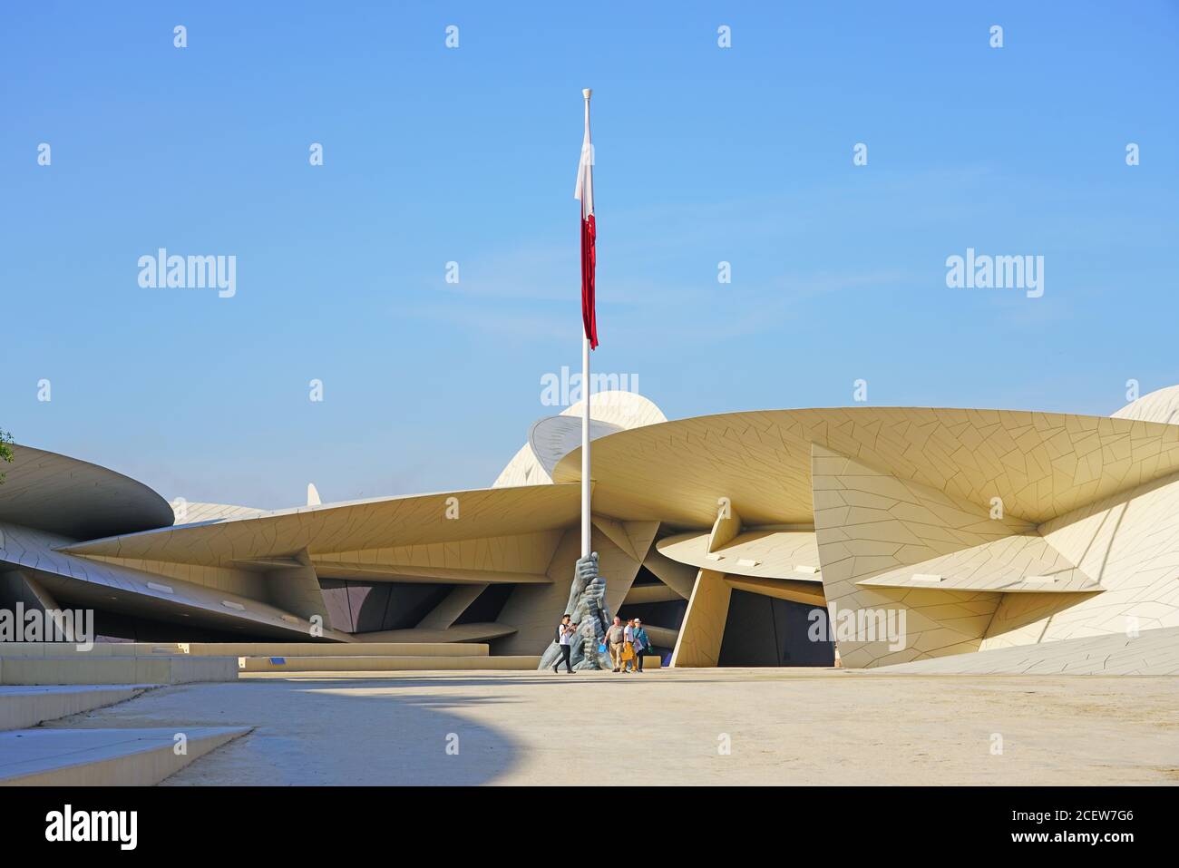 DOHA, QATAR -12 DEC 2019- View of the new National Museum of Qatar ...